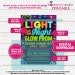 Light up the Night Prom Flyer Ticket Invite Set Printable Neon Glow ...