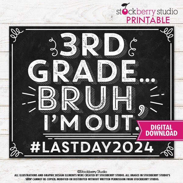 3rd Grade Sign - Etsy