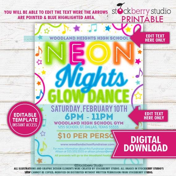 School Dance Flyer Template Only