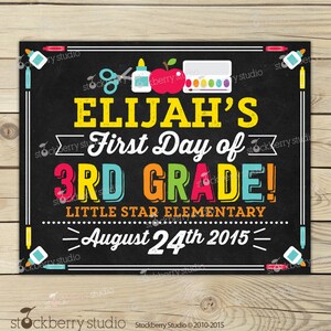 Unicorn First Day of School Sign Printable Rainbow 1st Day of | Etsy