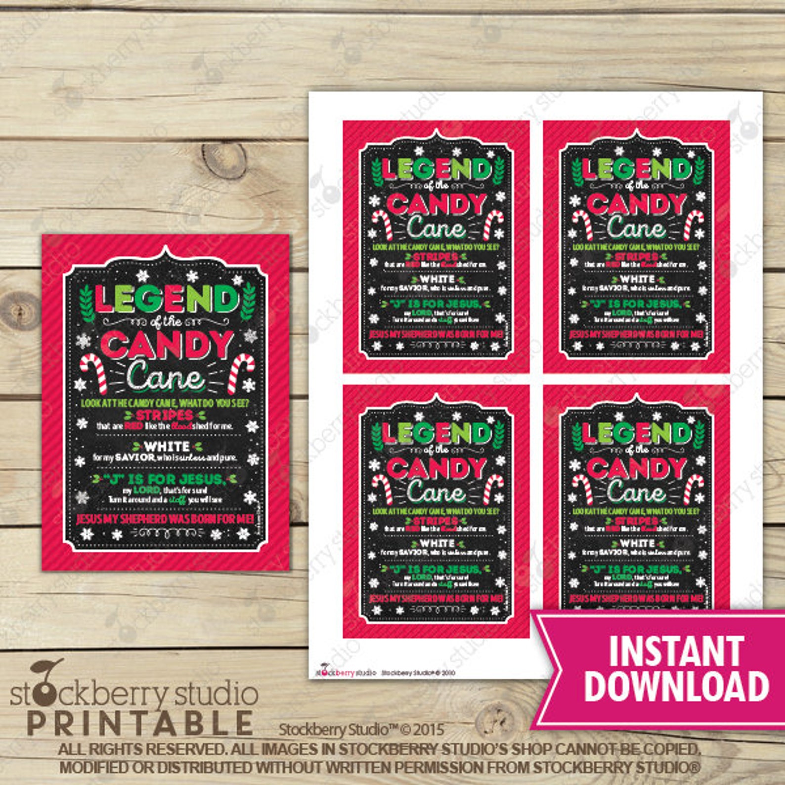 Legend of the Candy Cane Printable Digital Jesus Christmas - Etsy
