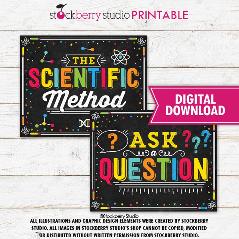 Scientific Method Poster Set Teacher Classroom Rules Decor - Etsy