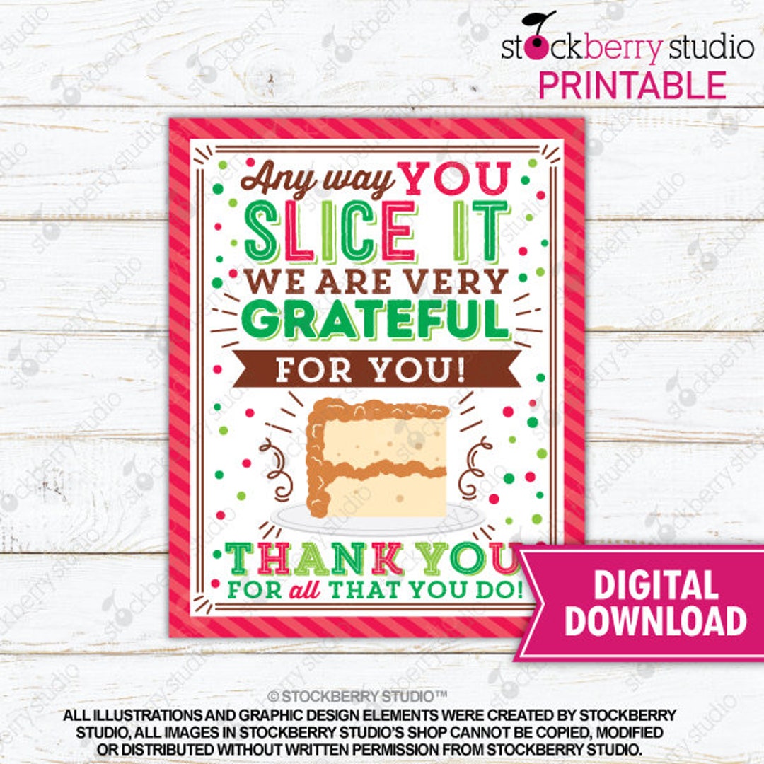 Coffee Cake Thank You Sign Printable Teacher Appreciation Decorations ...