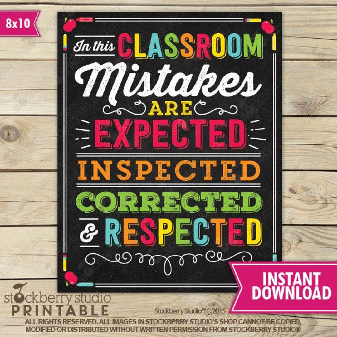 Mistakes Are Proof You're Trying Poster - Classroom Decor - Mistakes ...