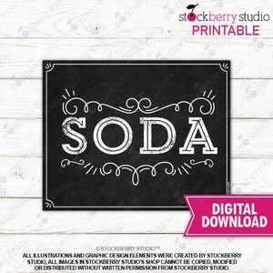 Juice Bar Sign Juice Sign Printable Instant Download Drink Station Sign ...