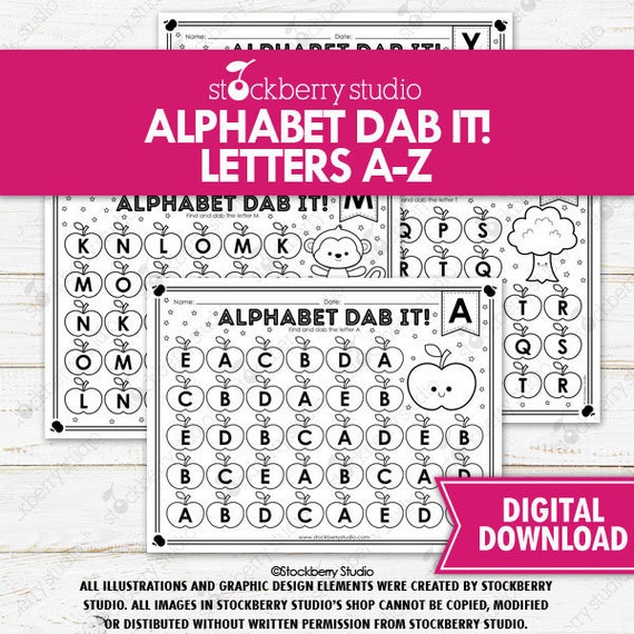Alphabet Uppercase Dab it Printable Phonics Alphabet Games Letter ABC ...