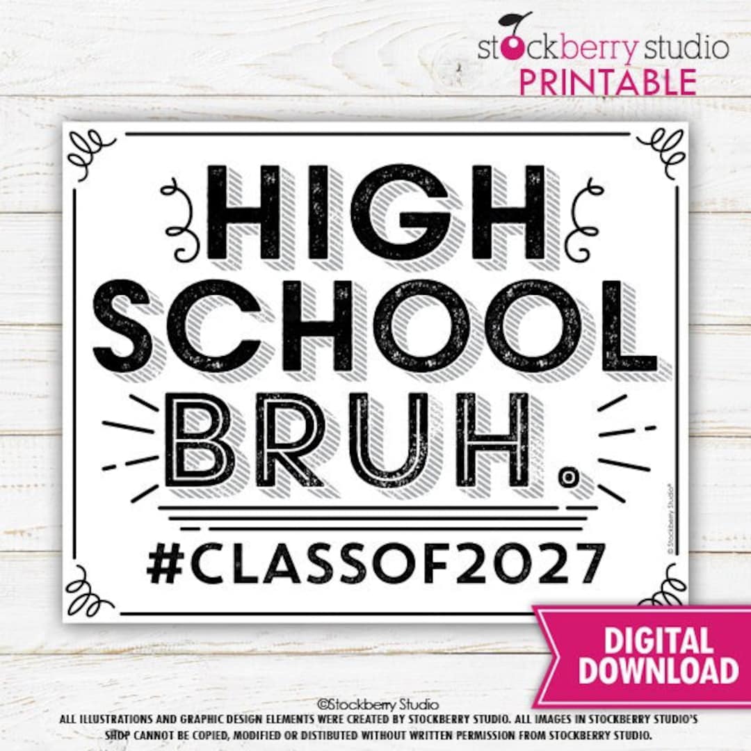 First Day of High School Sign Printable 2023 1st Day of - Etsy