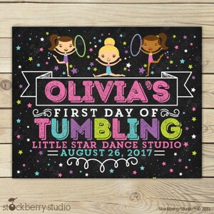 First Day of Dance Sign Printable Dance School Sign Dance Class Sign ...