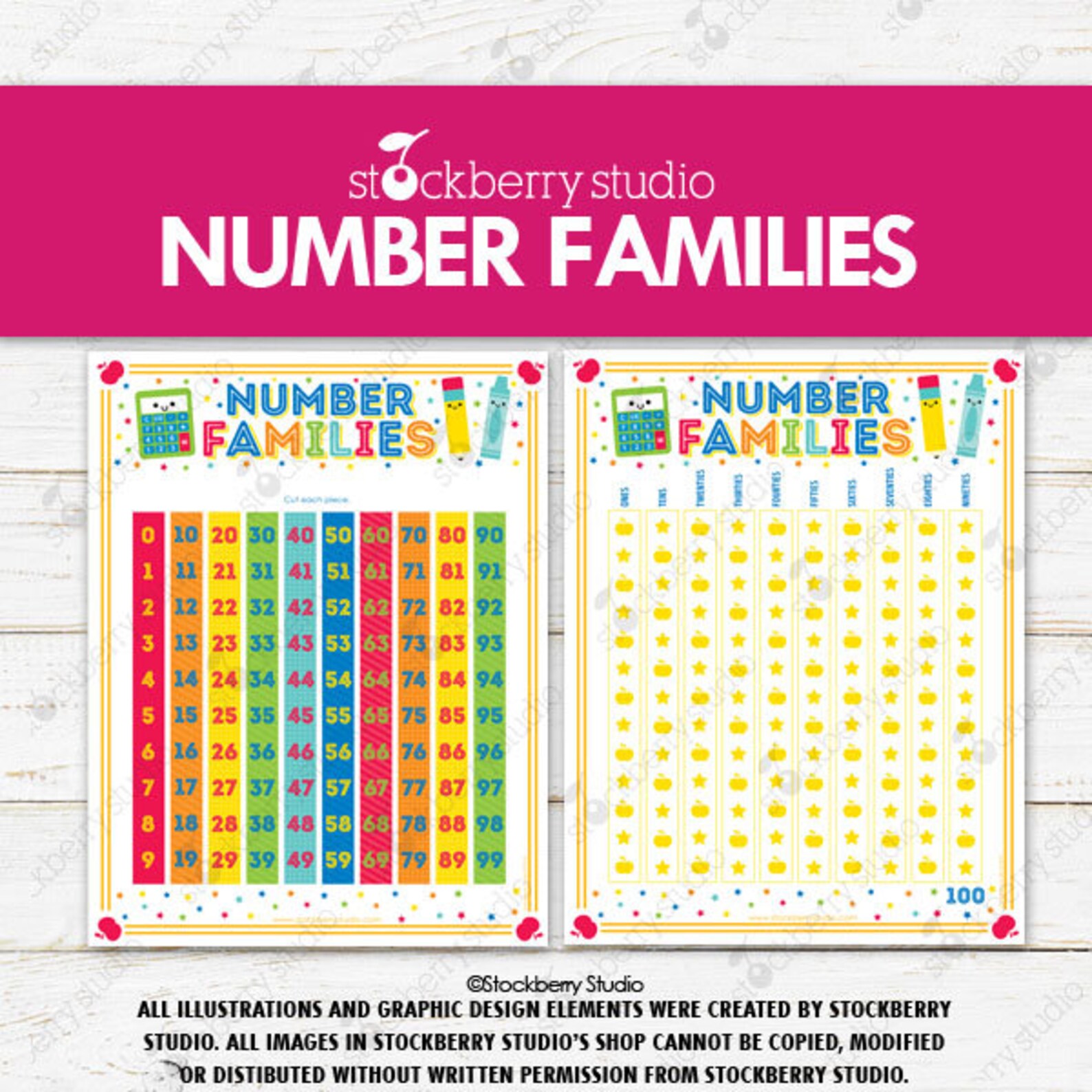 Number Families Count to 100 Learning to Count Printable - Etsy España