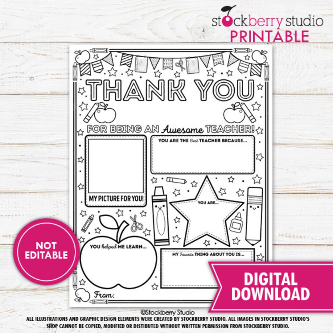 Teacher Appreciation Week Printable Classroom Teacher Survey All About ...