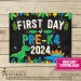 Dinosaur First Day of Pre K4 Sign T-rex Instant Download Dinosaurs ...