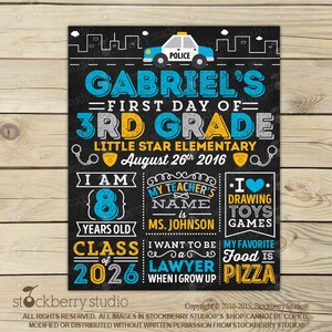 Firetruck First Day of School Sign Boy 1st Day of School Sign Fire ...