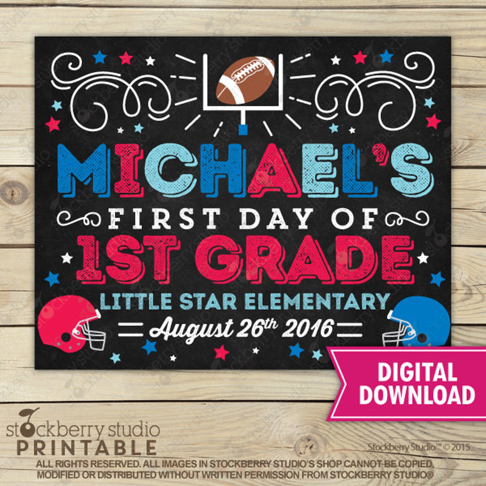 First Day of Nursery School Sign Printable 1st Day of Year One - Etsy