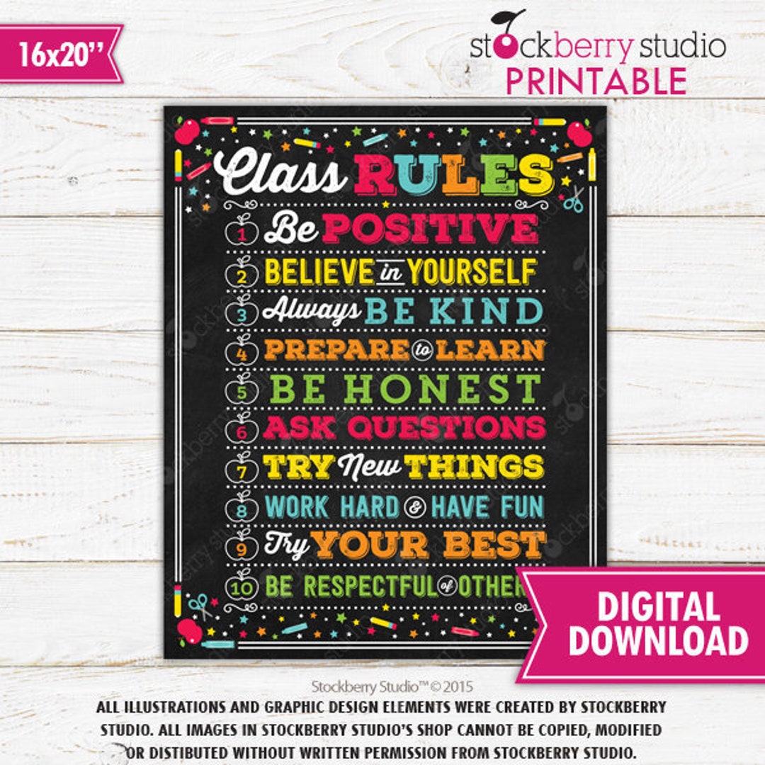 Class Rules Teacher Classroom Rules Classroom Poster Teacher Classroom ...