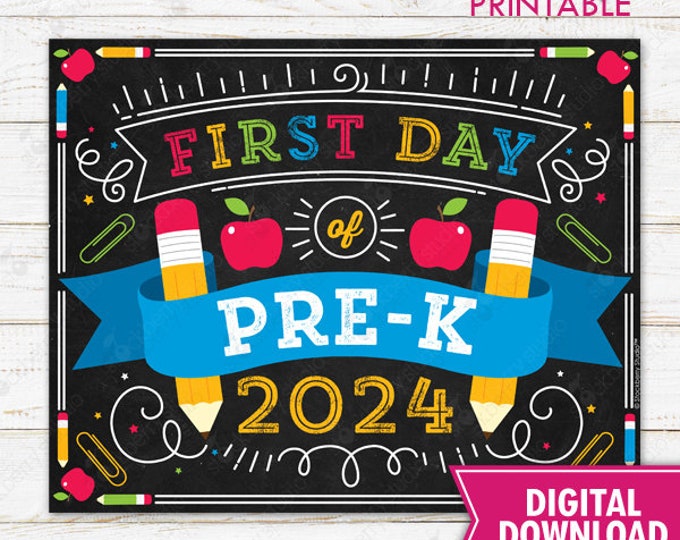 First Day of School Sign Girl First Day of School Chalkboard Back to ...
