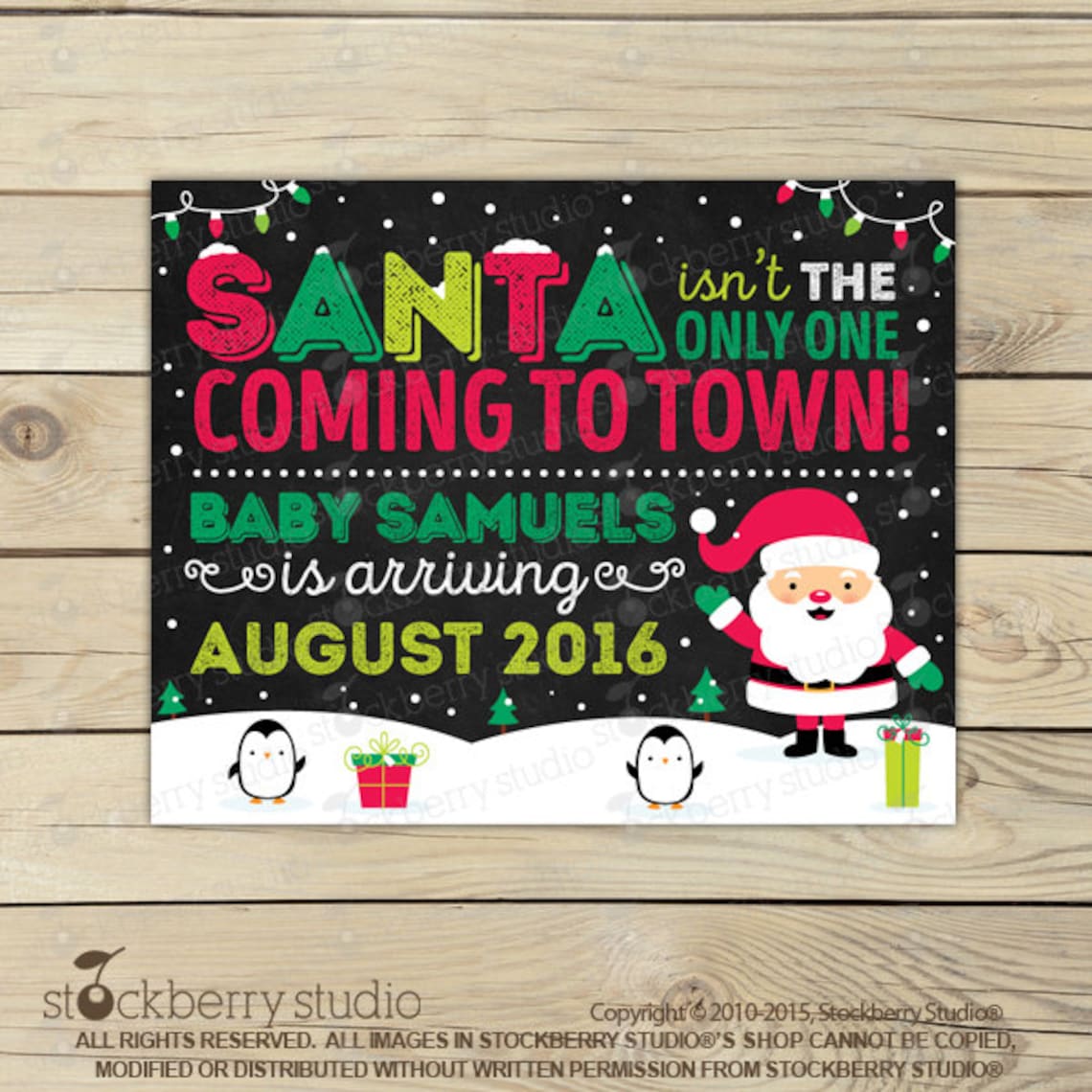 Christmas Pregnancy Announcement Sign Printable Holiday Baby - Etsy