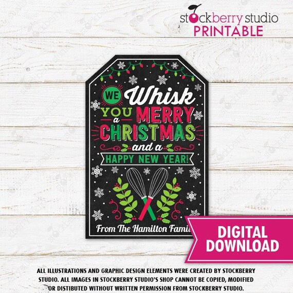 Christmas Gift Tags Baker Kitchen Bakery Holiday Treat Favor Label We ...