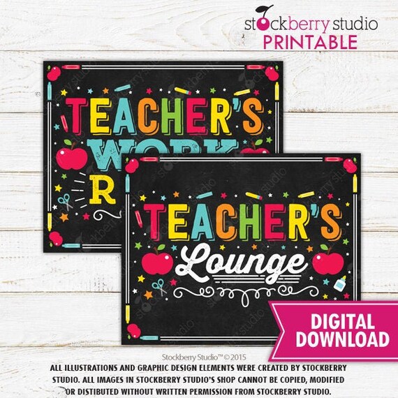 Teacher Lounge Sign Teacher Work Room Teacher Lounge Decor | Etsy