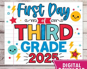 Boy First Day of Third Grade Printable - Gaming 1st Day of 3rd Grade ...