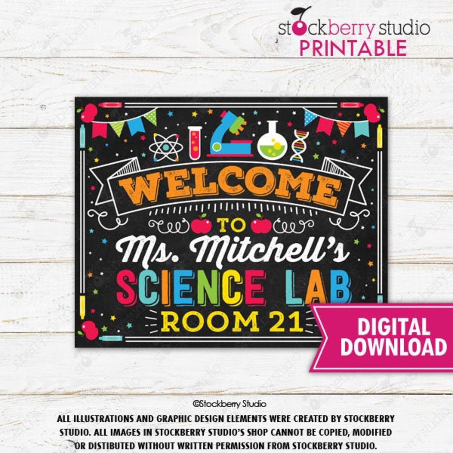 Science Teacher Class Door Sign Science Lab Welcome Sign | Etsy