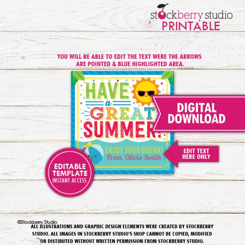 Have a Great Summer Gift Tag End of School Year Student - Etsy