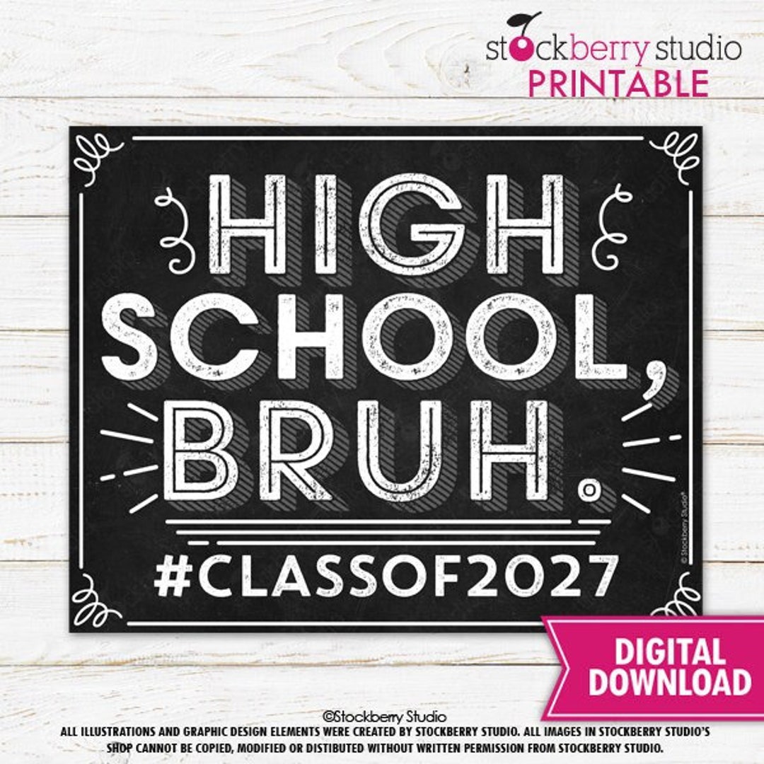 First Day of High School Sign Printable 2023 1st Day of - Etsy