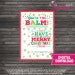 Christmas Lip Balm Tags Printable You're the Balm Christmas Gift Tag ...