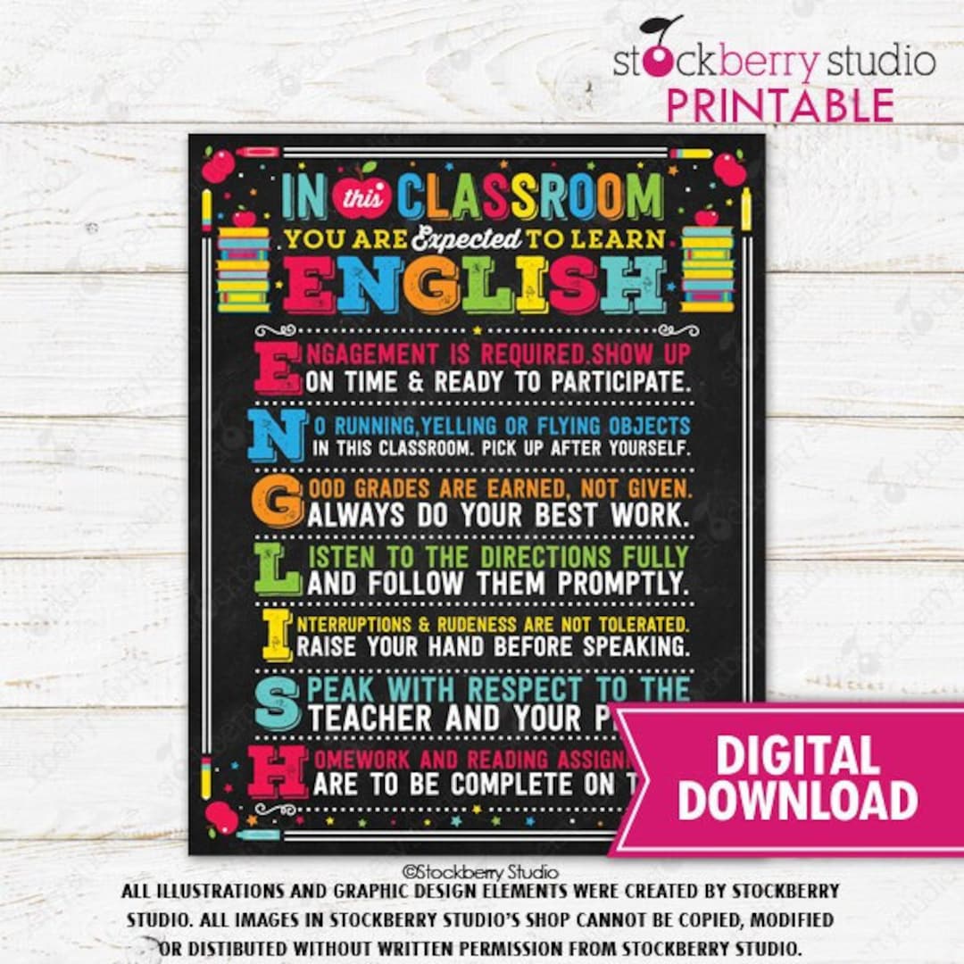 High School English Classroom Posters