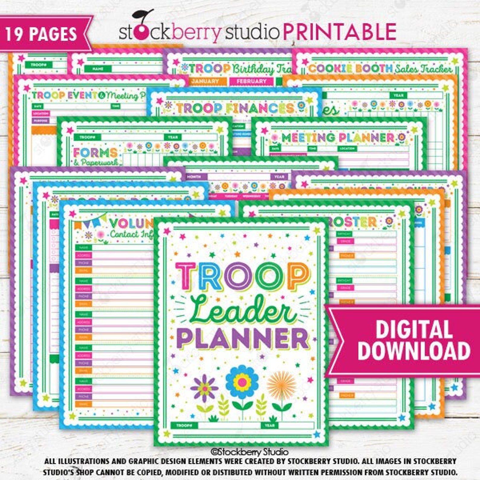 Troop Leader Planner Meeting Binder Organizing Binder Scout - Etsy