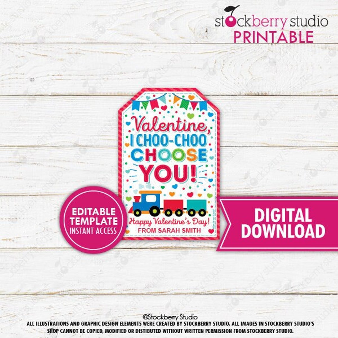 Valentine I Choo Choo Choose You Train Valentine's Day - Etsy