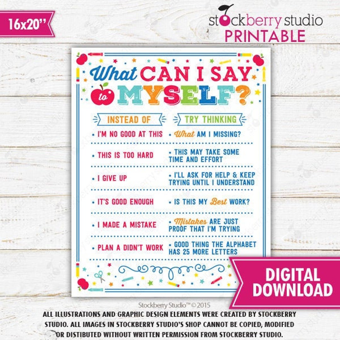 Positive Classroom Poster Motivational Classroom Sign Teacher Classroom ...