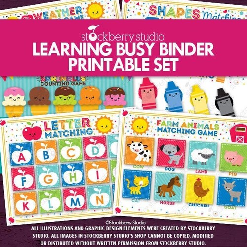 Custom Busy Book Cover Name Matching Printable Busy Binder - Etsy