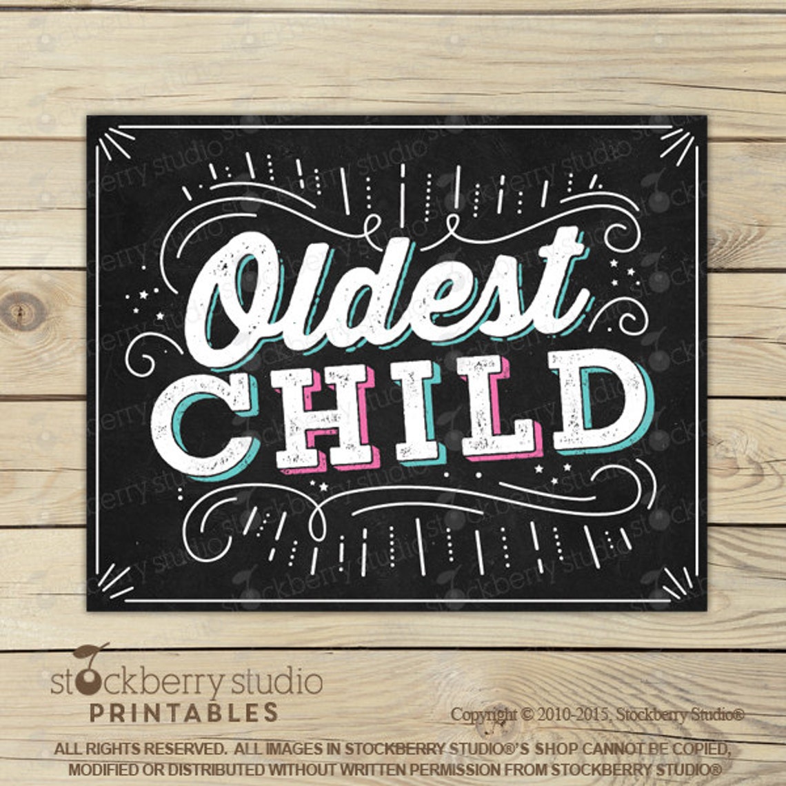 3rd Pregnancy Announcement Sign Oldest Middle Youngest | Etsy