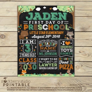 Unicorn First Day of School Chalkboard Sign Unicorn First Day of School ...
