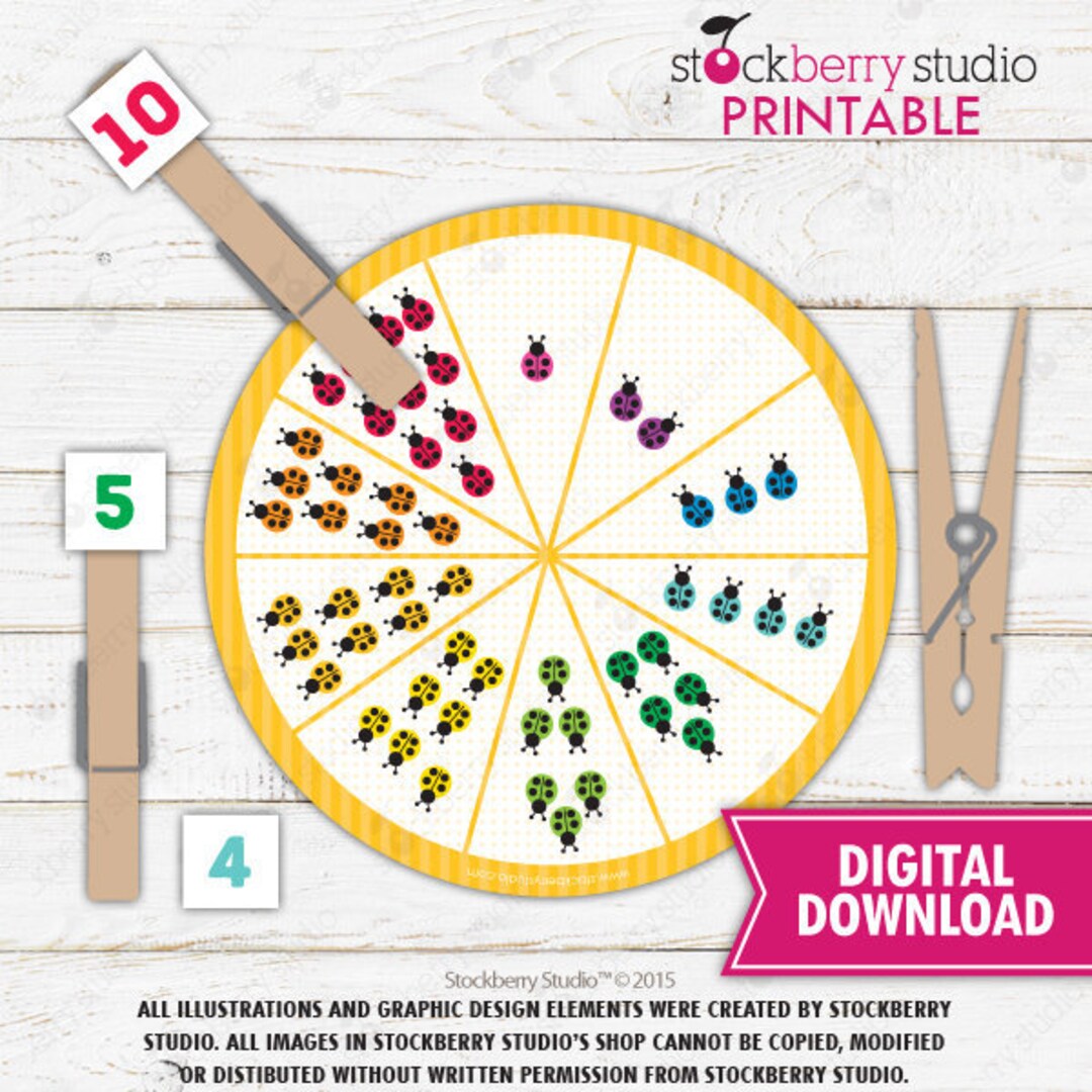 Number Matching Game Number 1-10 Math Homeschool Printable Count to 10 ...