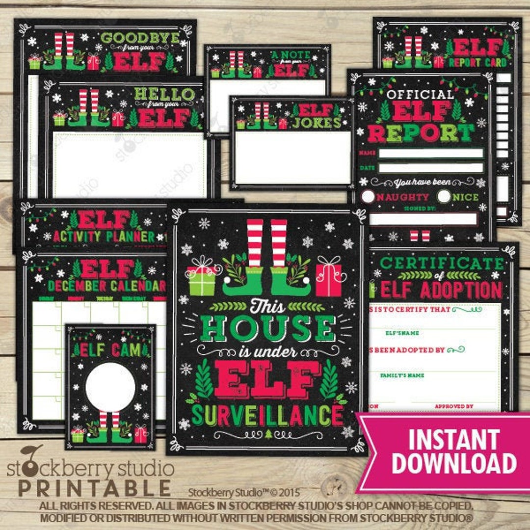 Elf Activity Kit Elf Adoption Certificate Elf Kit Elf Letter Elf ...