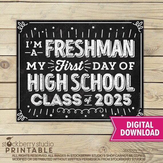 First Day of High School Sign First Day of 9th Grade Sign | Etsy