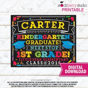 Preschool Graduation Sign Printable Last Day of Preschool Sign ...