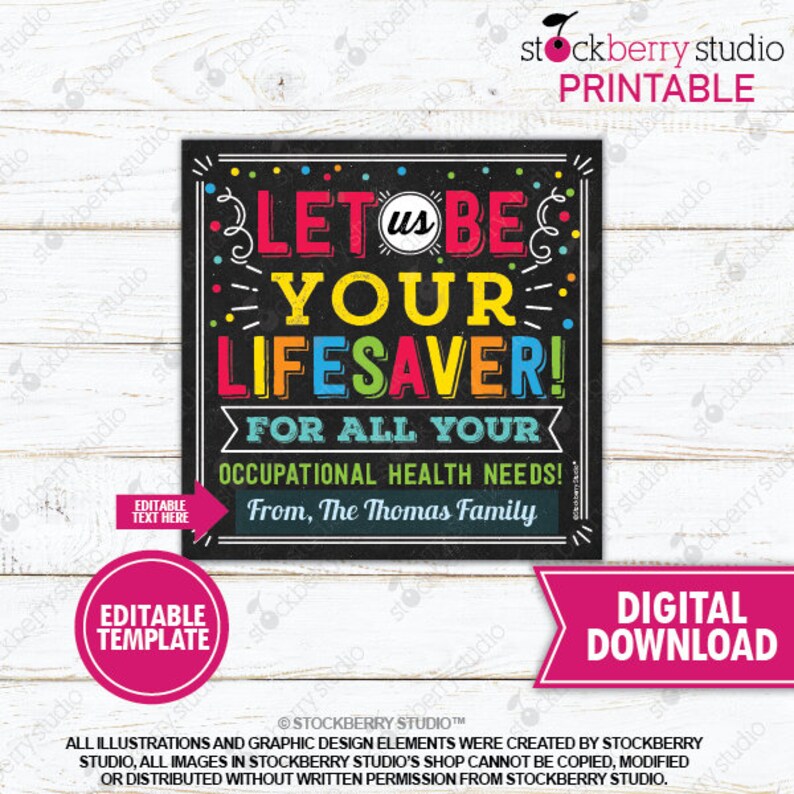 Let Us Be Your Lifesaver Tag Printable Teacher Appreciation - Etsy