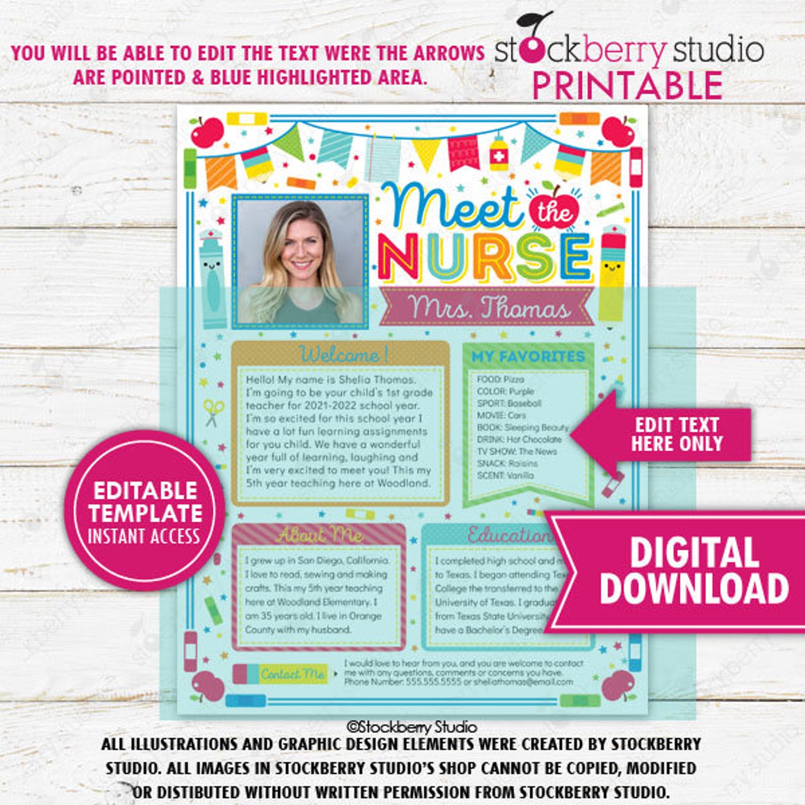 Meet the School Nurse Letter Printable Back to School Note Nurse ...
