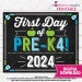 First Day of Pre K4 Sign 1st Day of School Sign Printable Photo Props ...