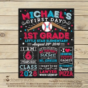 Basketball First Day of School Sign Boy First Day of School Sign Sports ...