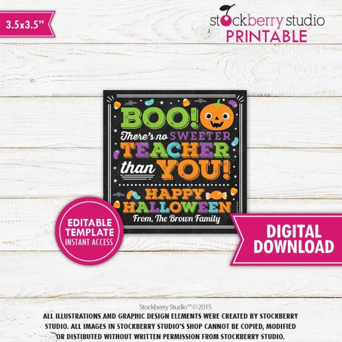 Halloween Teacher Tag Halloween Teacher Appreciation Tag - Etsy