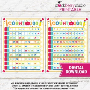 Addition Subtraction Hundreds Chart 1st Grade Math Count to 100 Math ...