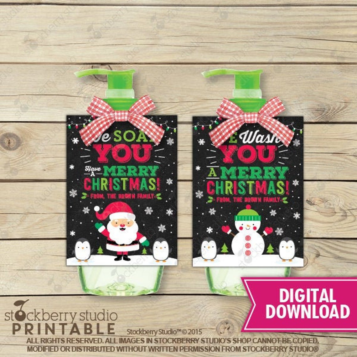 Christmas Soap Tags Printable Holiday Soap Labels Christmas - Etsy