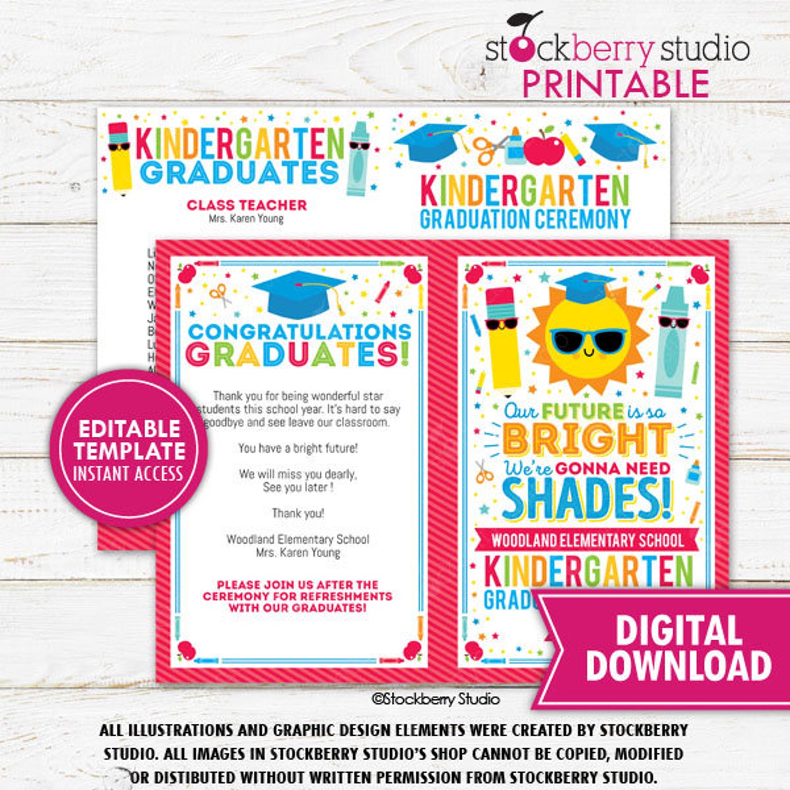 Kindergarten Graduation Program Future is so Bright Prekindergarten ...