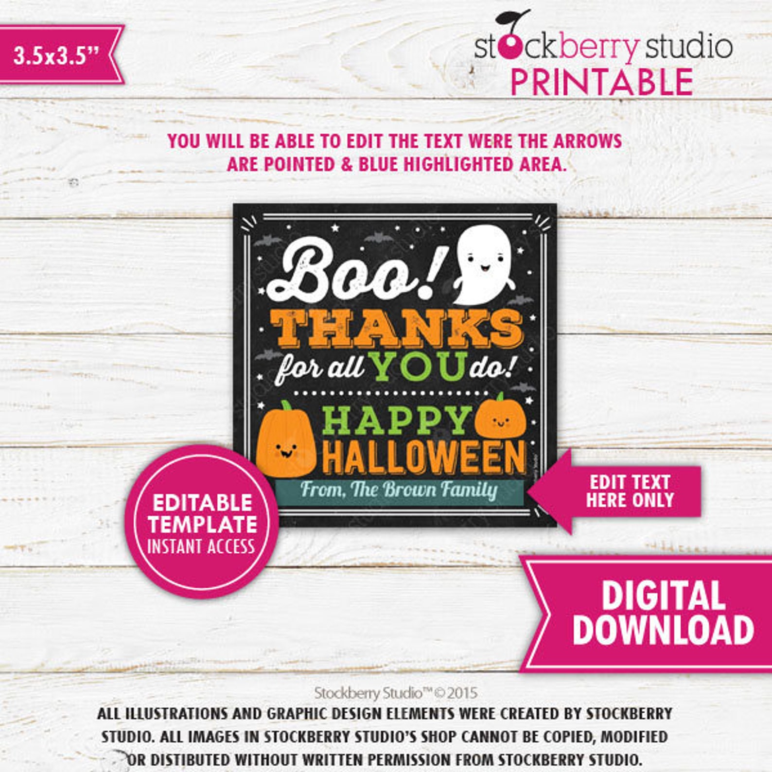 Halloween Teacher Gift Tag Boo Thanks for All You Do Halloween - Etsy