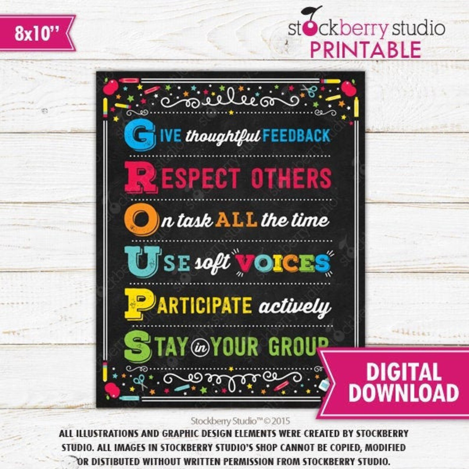 Group Rules Poster Teacher Classroom Decor Teacher Classroom - Etsy