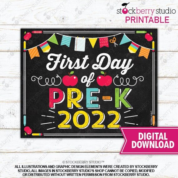 First Day Of Pre k Sign First Day Of School Sign Pre K Etsy Finland First Day Of Pre k Sign First Day Of School Sign Pre K Etsy Finland