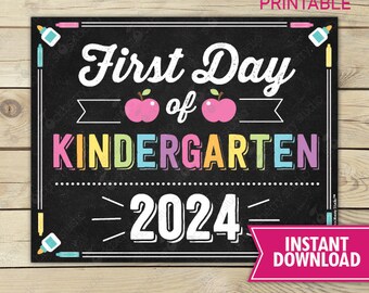 First Day of School Sign Girl First Day of School Chalkboard Back to ...